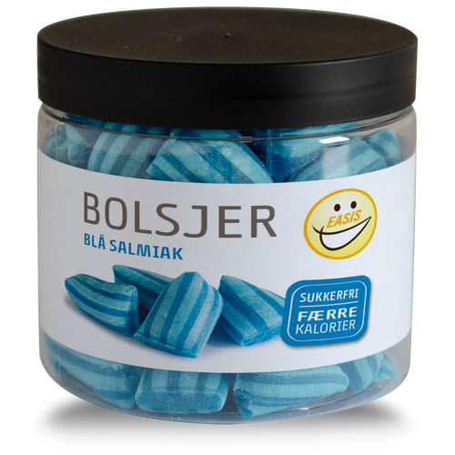Blå Salmiak Bolsjer │ Stærk smag uden sukker!