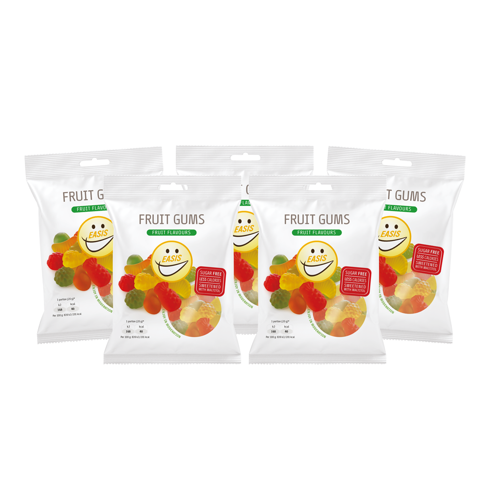 Sampak - Fruit Gums 5 stk. - Sukkerfri vingummi