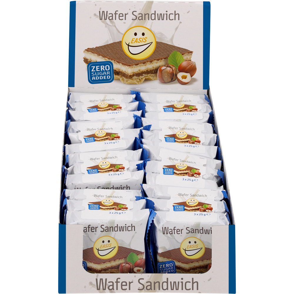 EASIS Hazelnut Wafer, Køb 8 stk. - uden tilsat sukker